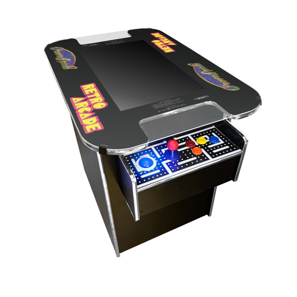 Suncoast Arcade Machine à cocktail XL avec écran 24 po, 516 jeux rétro et balles - entièrement ...